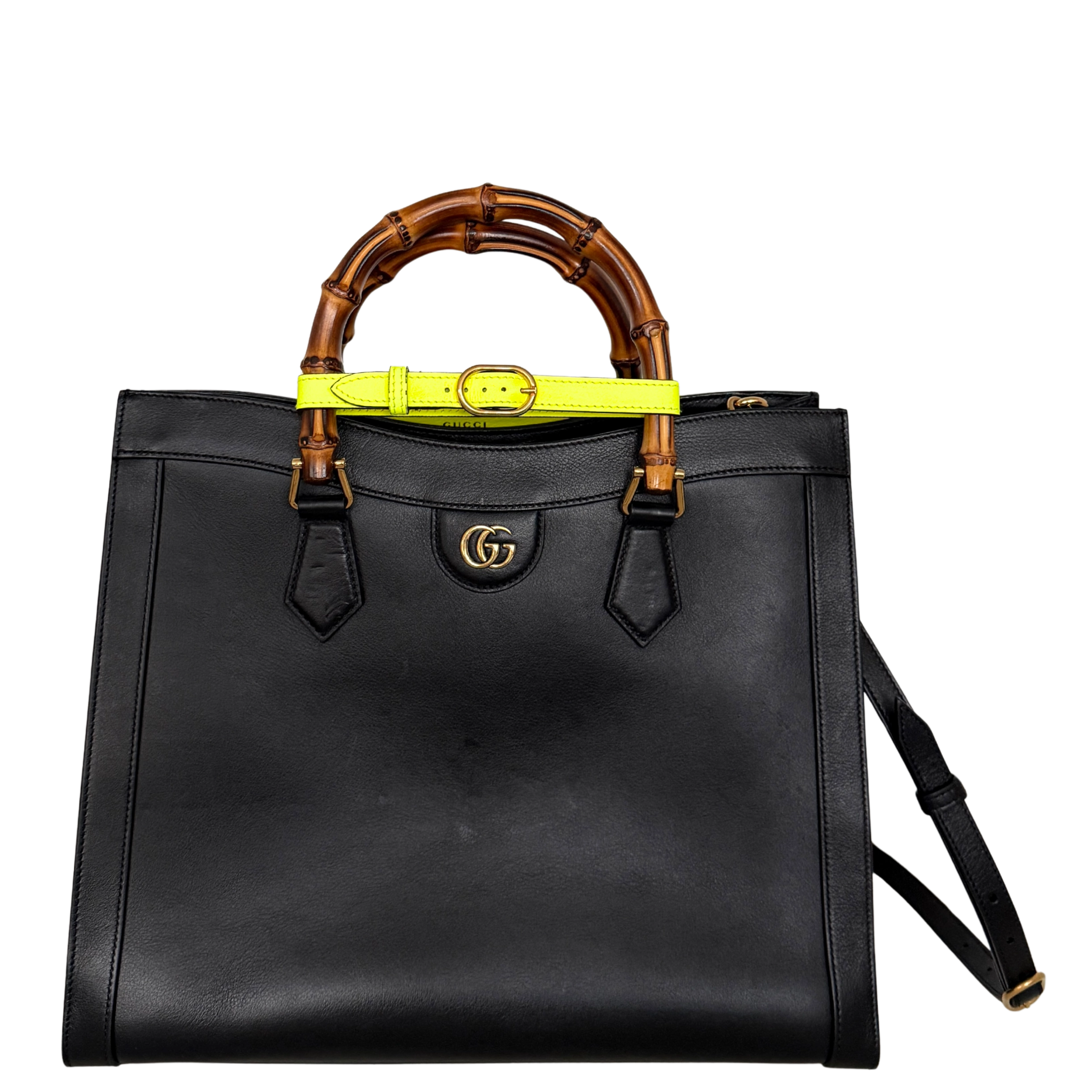 Gucci Großer Diana Bamboo Shopper Schwarz / gut – Echtheitscheck